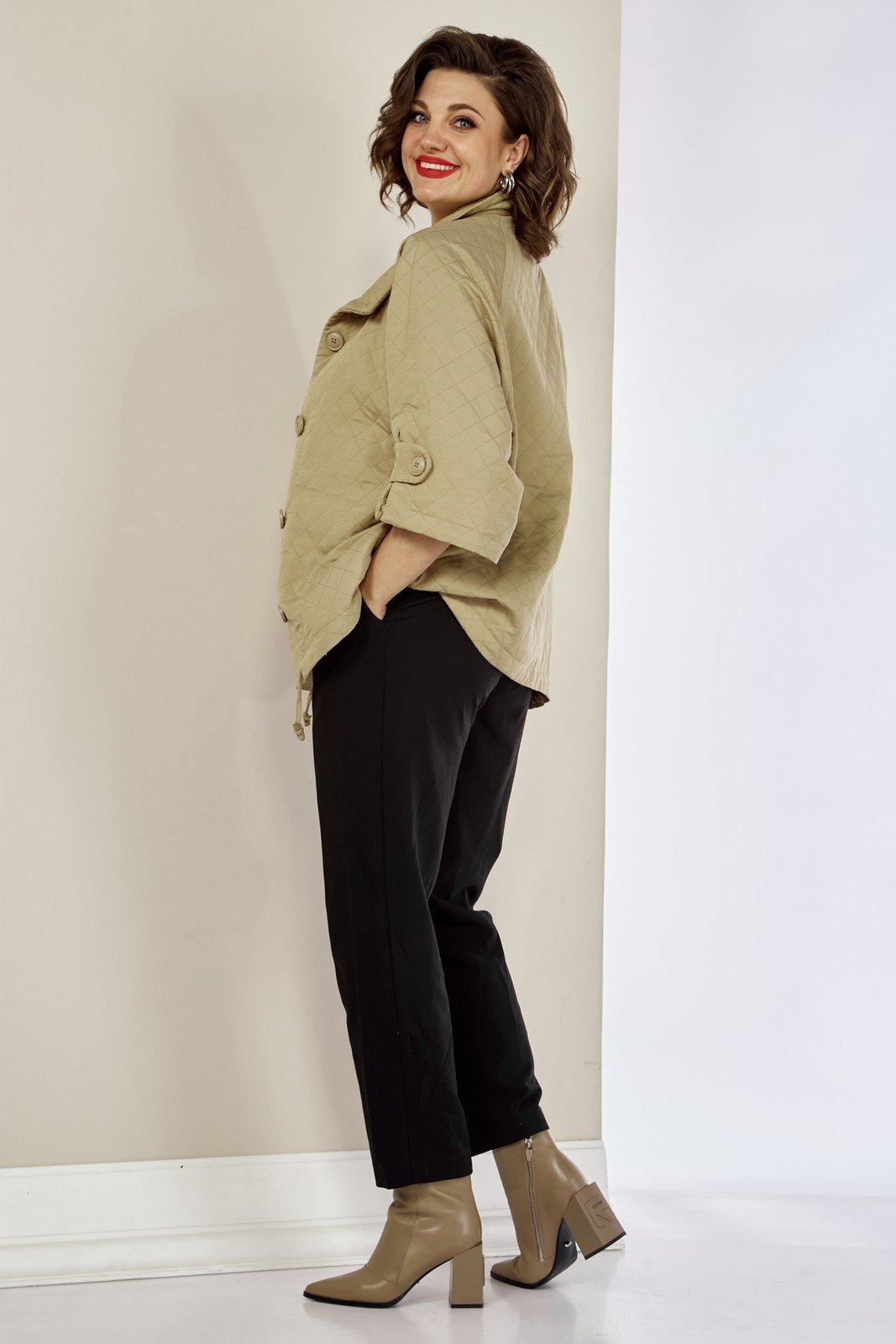 Куртка 2145 бежевый Shetti купить в интернет магазине Велесмода